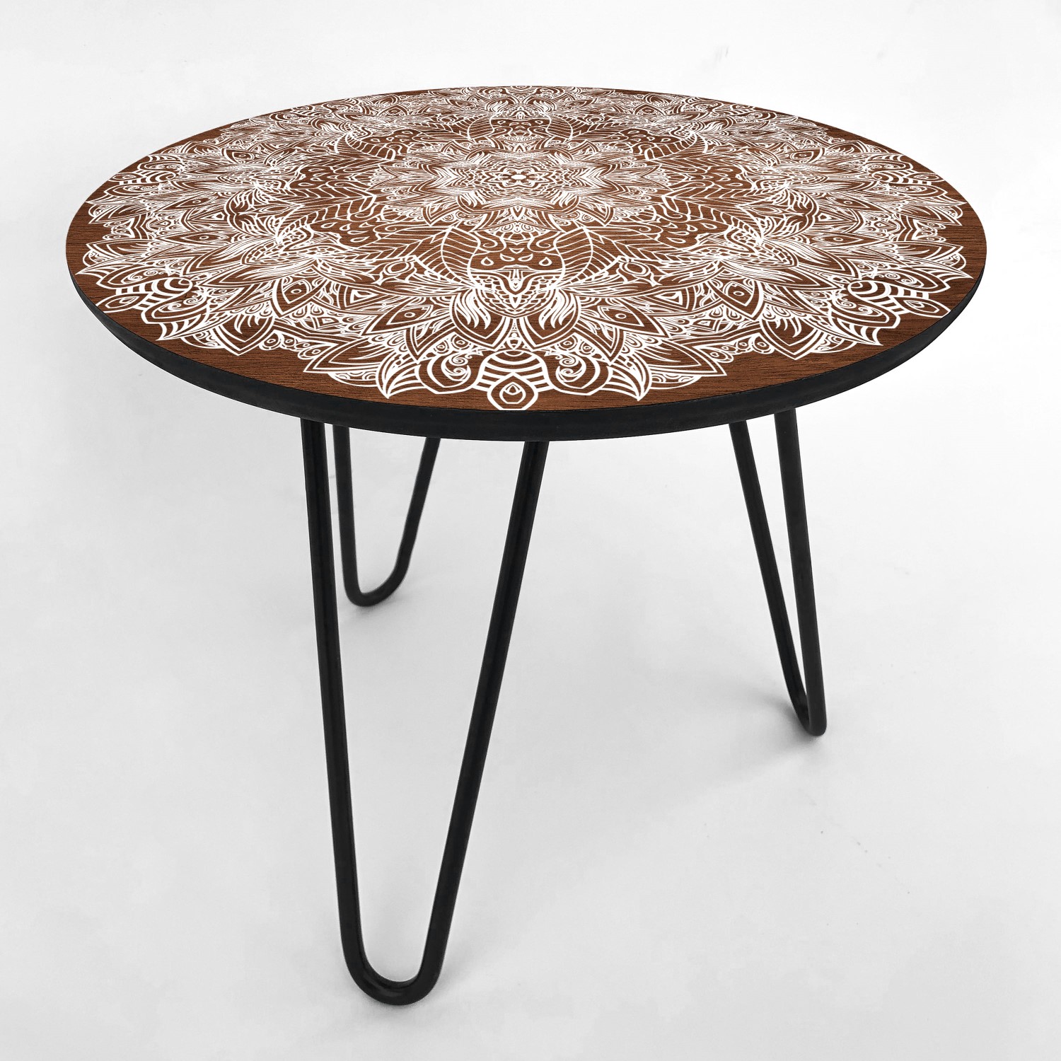 Flower Mandala Circulus Oak Walnut Essence Table - Artistic Furniture ...