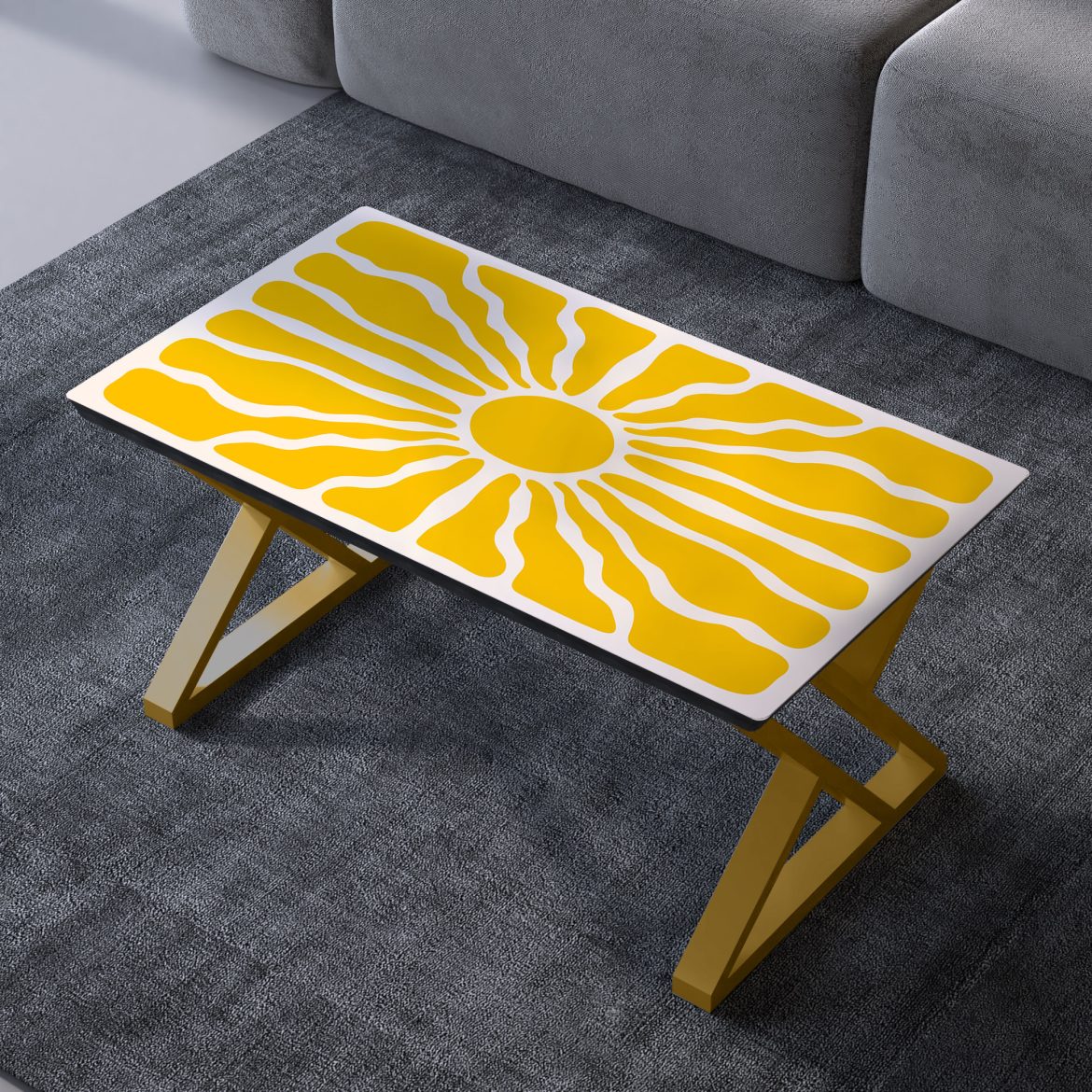 Retro Rising Sun Ethereal Timber Table - Artistic Furniture, Real ...