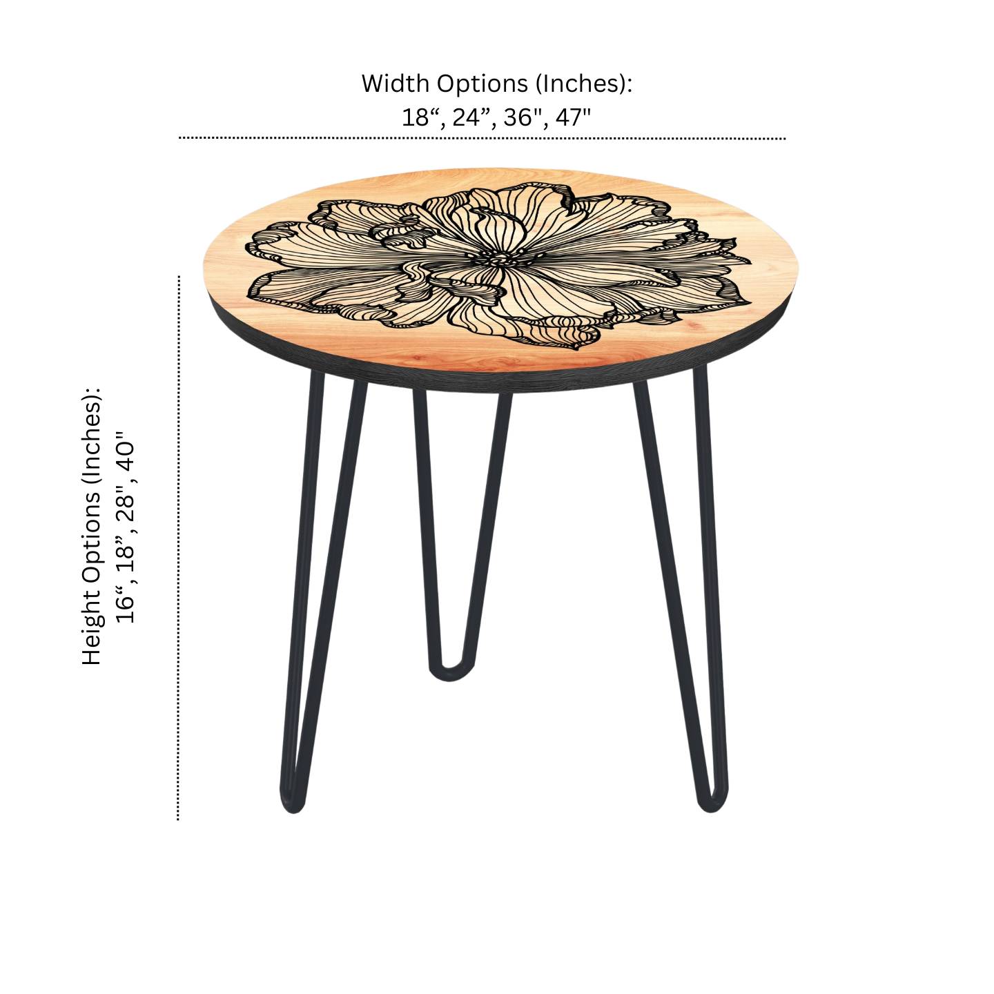 Round Maori Pattern Circulus Oak Walnut Essence Table - Artistic ...