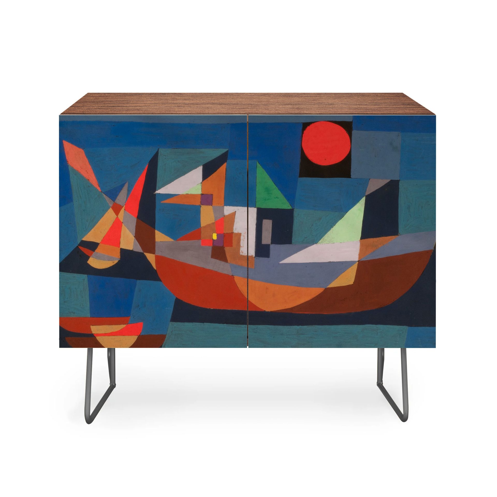 Resting Shapes by Paul Klee OakMeadow Console Sideboard Credenza Table ...
