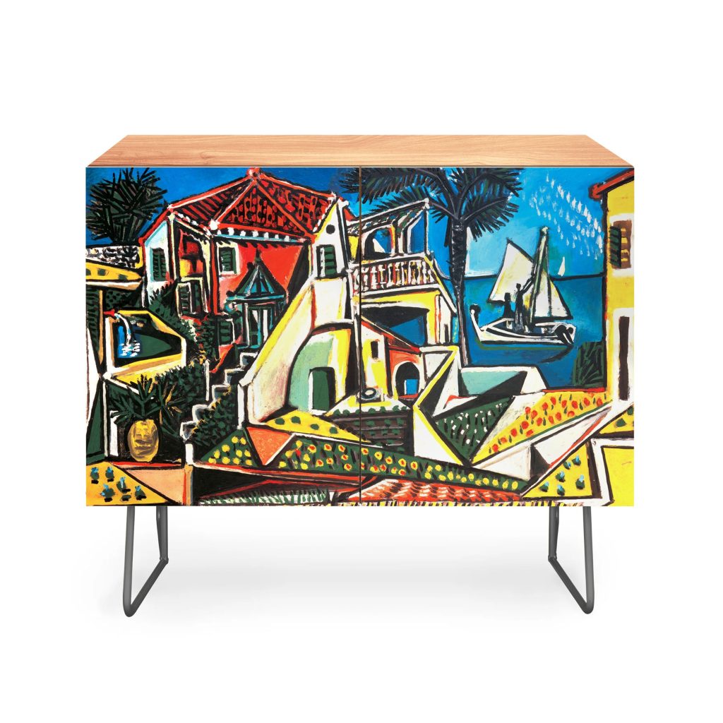 Mediterranean Landscape by Pablo Picasso OakMeadow Console Sideboard ...