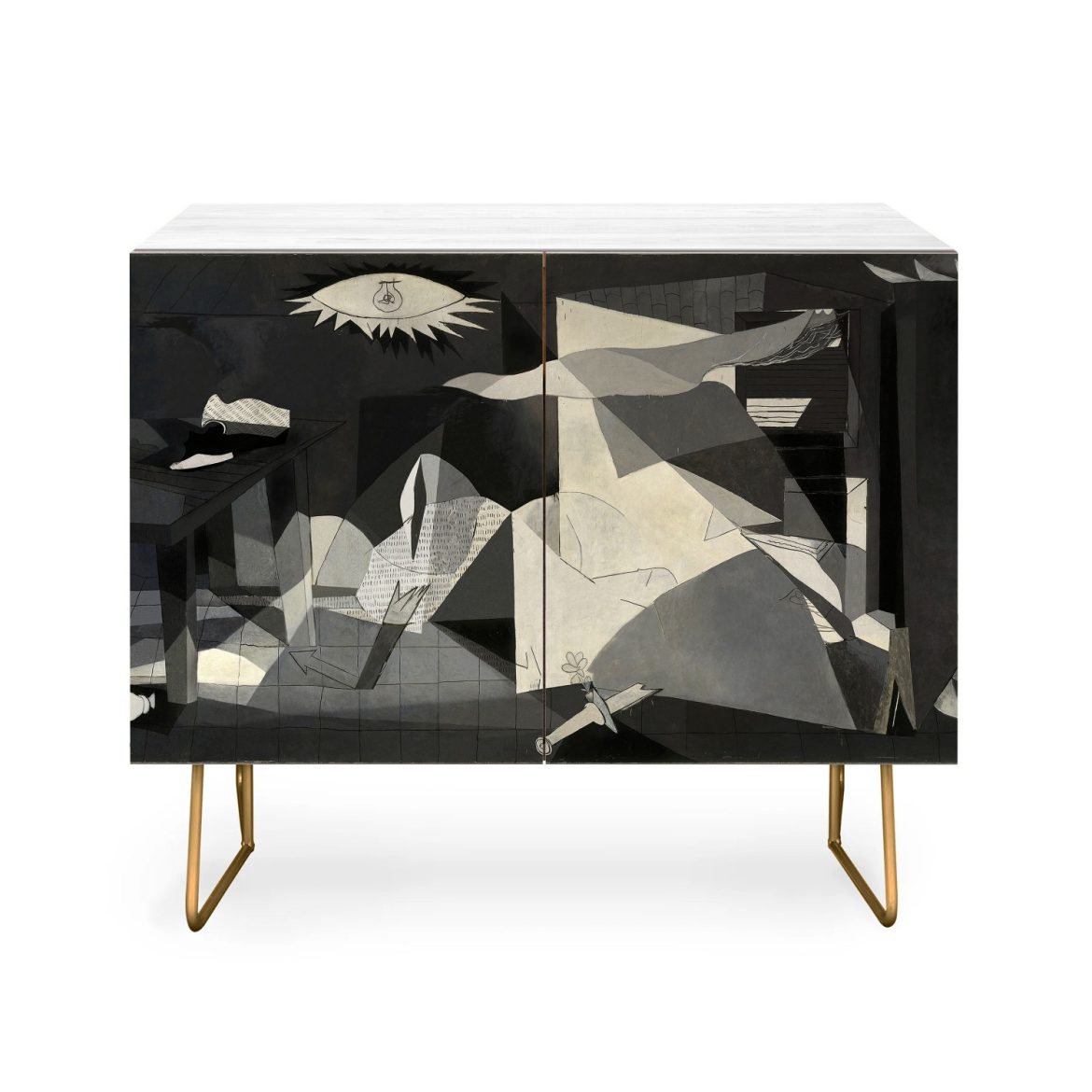 Guernica by Pablo Picasso OakMeadow Console Sideboard Credenza Table ...