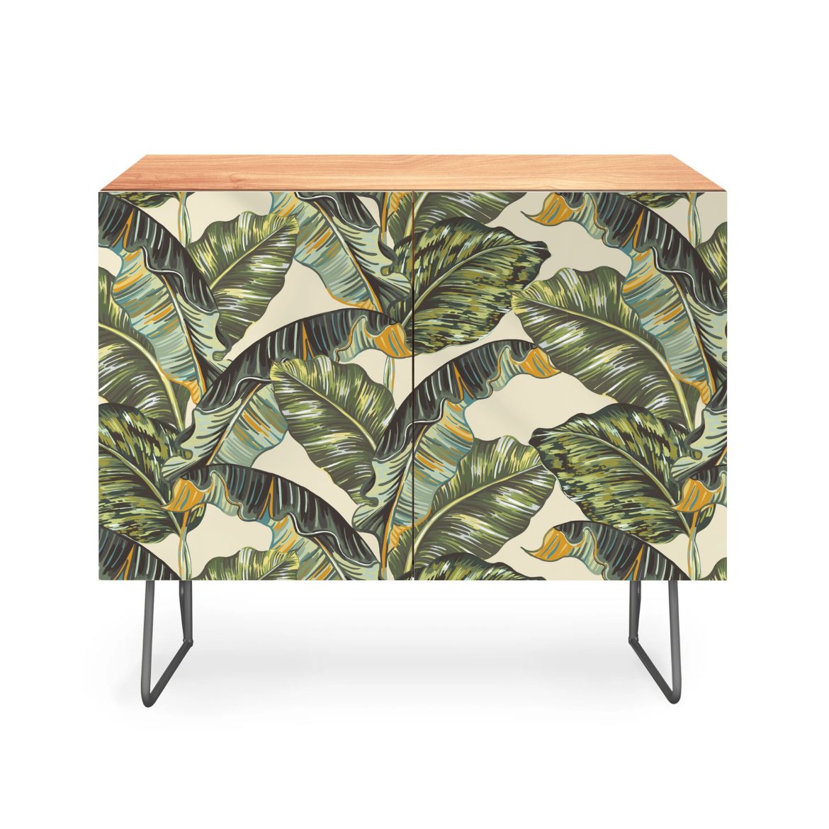 Botanical Leaflet OakMeadow Console Sideboard Credenza Table - Artistic ...