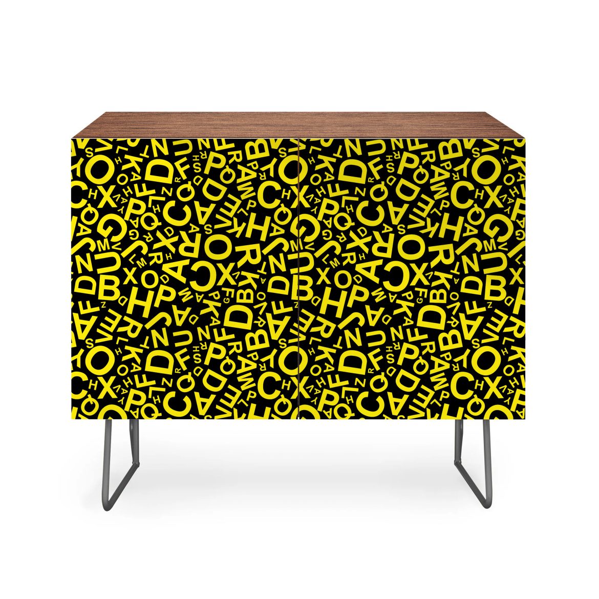 Graffiti Abstract Pattern OakMeadow Console Sideboard Credenza Table ...