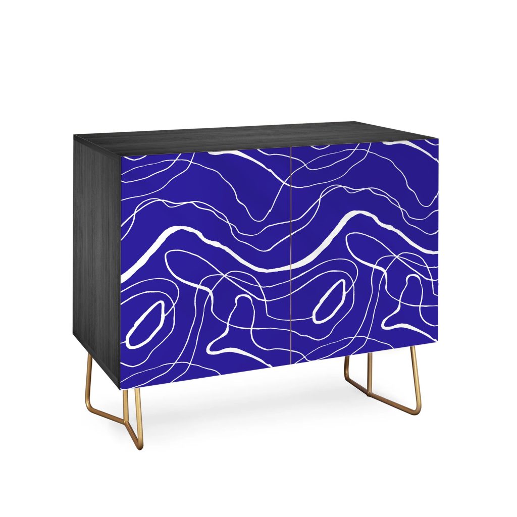 Contemporary Waves OakMeadow Console Sideboard Credenza Table ...
