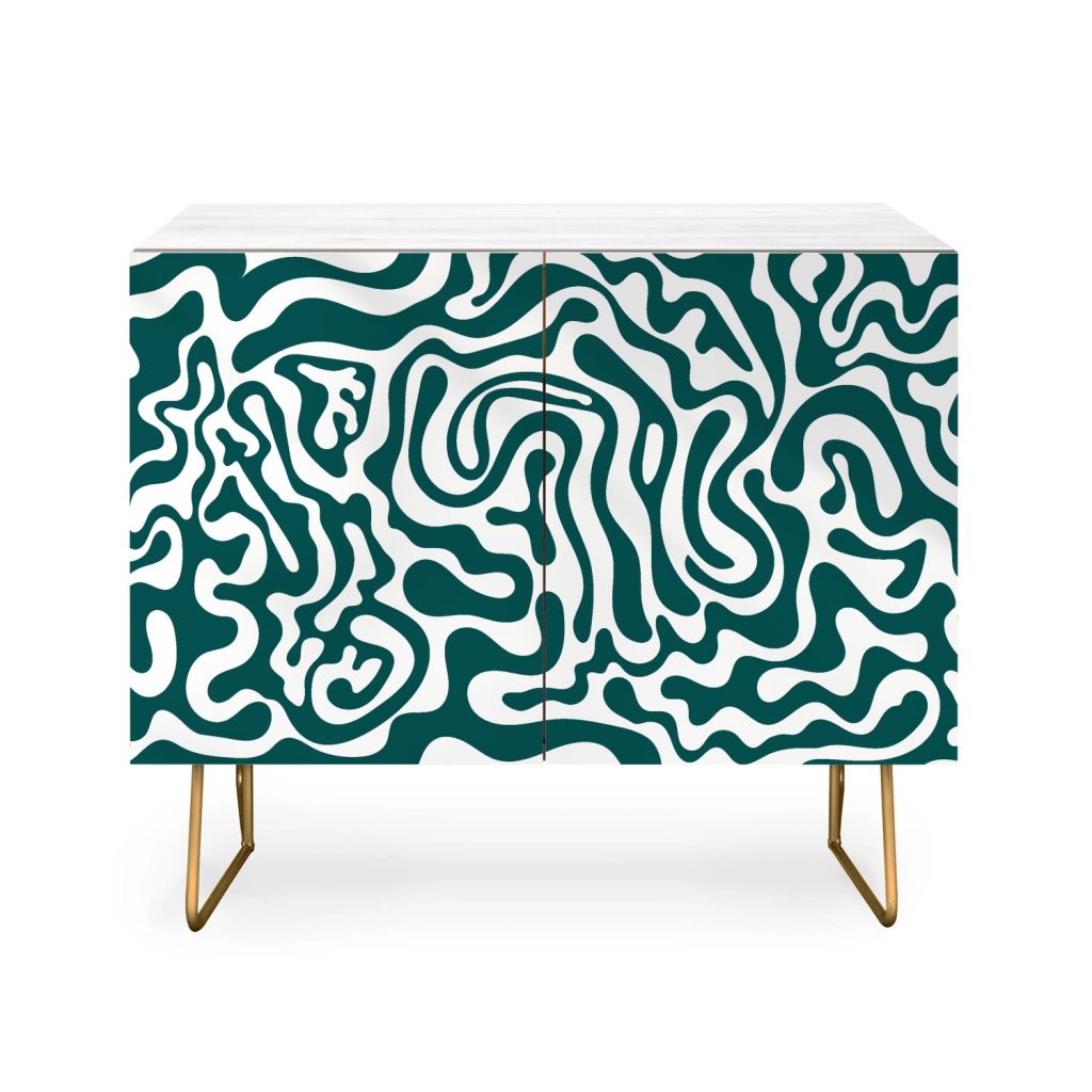Abstract Organic Texture OakMeadow Console Sideboard Credenza Table ...