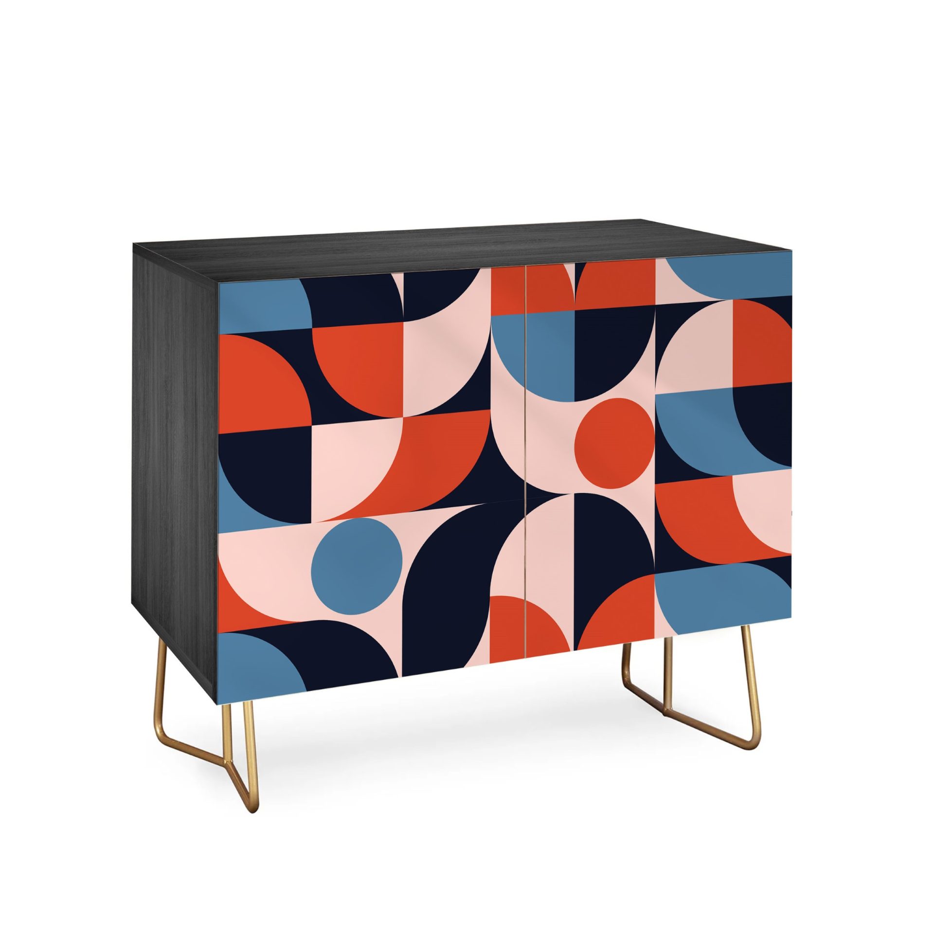 Geometrical Bohemian OakMeadow Console Sideboard Credenza Table ...