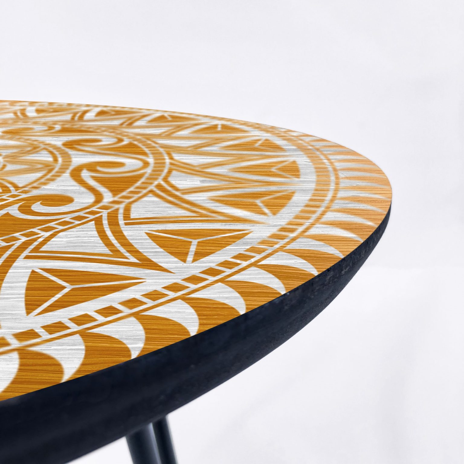 Circle Polynesian Circulus Oak Natural Essence Table - Artistic ...