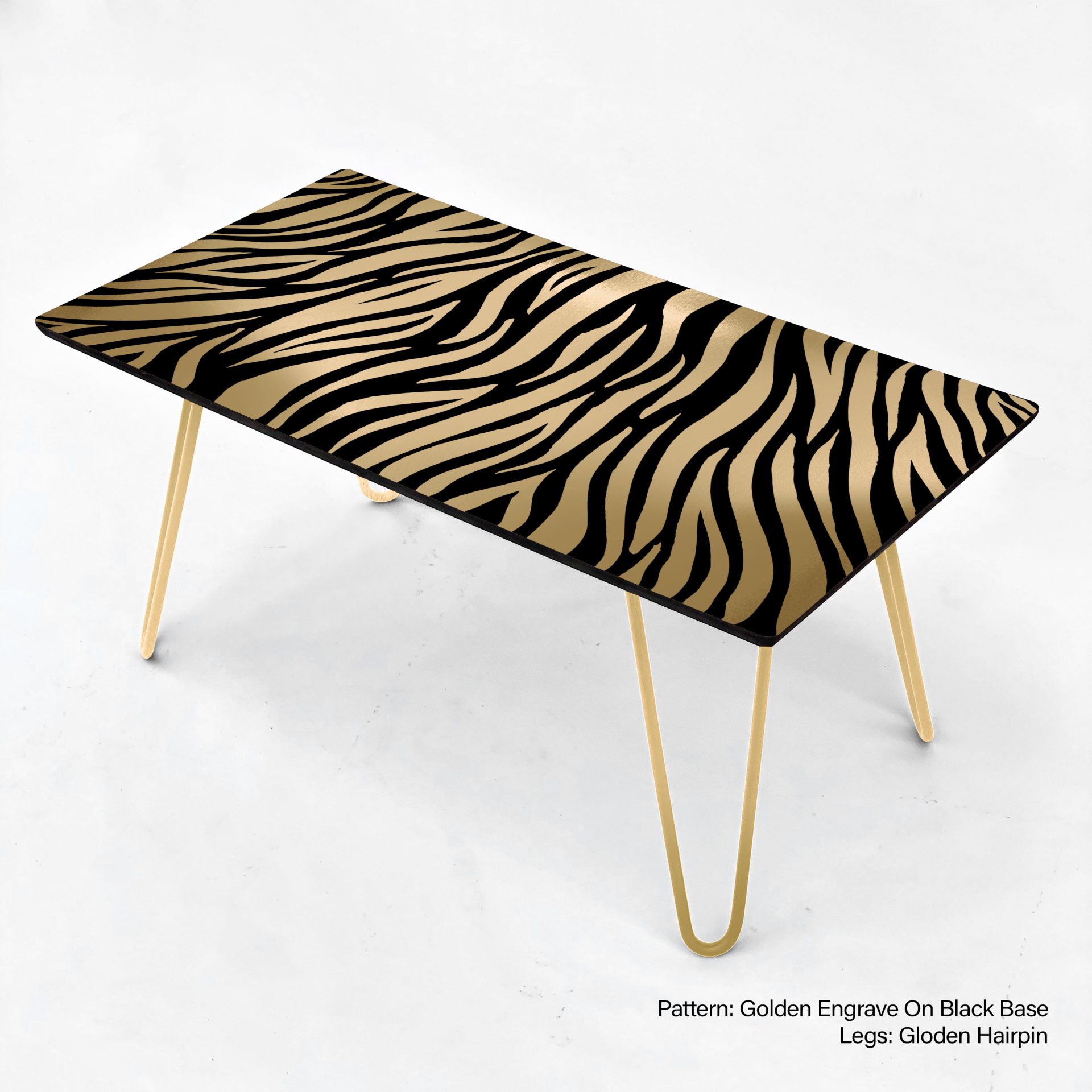 Zebra surface Engraved Raven Ethereal Timber Table - Artistic Furniture ...